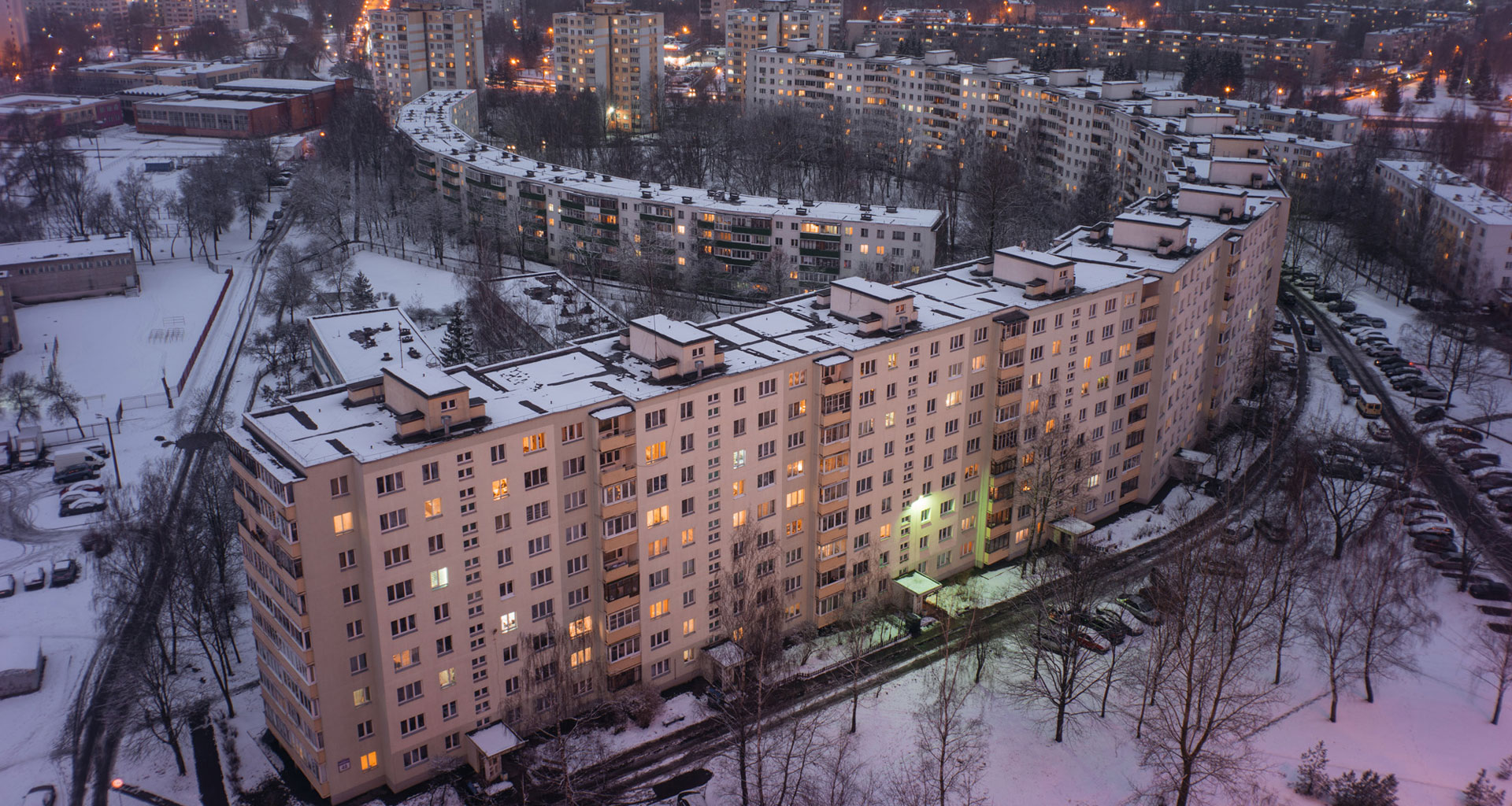 Moody postcards of sprawling Soviet housing blocks photographed at ...